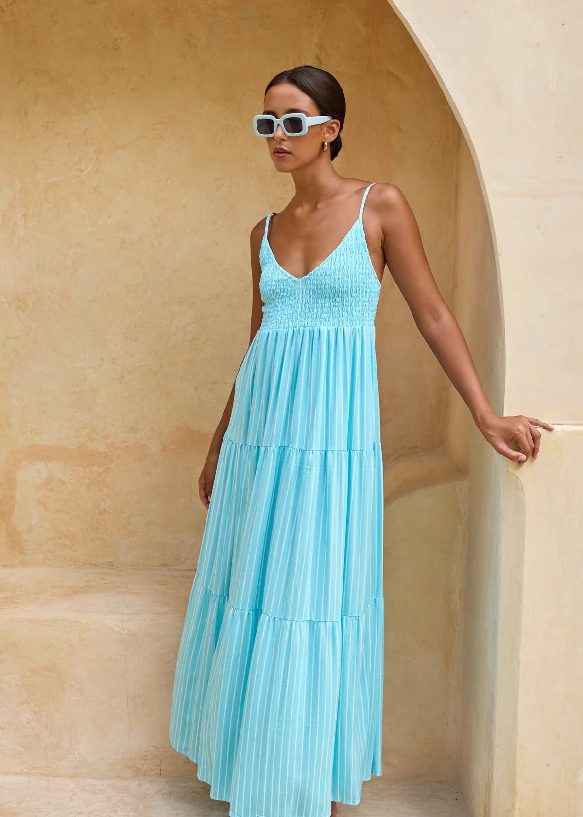 Home Holiday Eva Maxi Dress - Aero Stripe – Ellsworth & Ivey