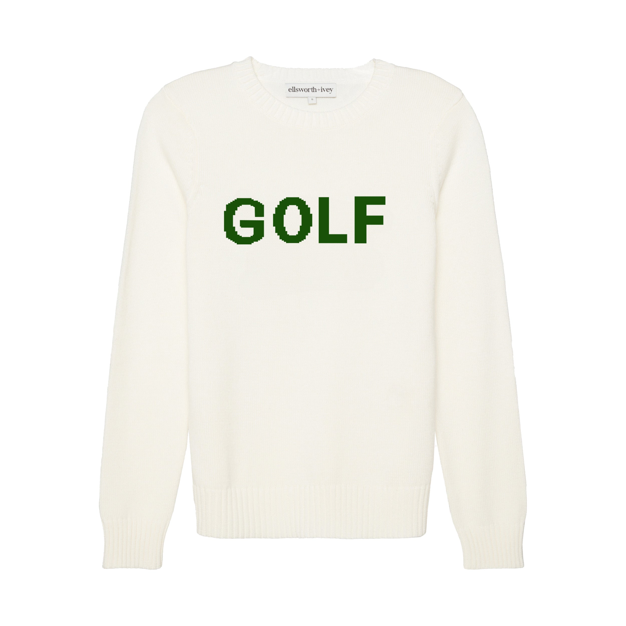 Ellsworth & Ivey's Women's Golf Classic Crewneck Sweater - Ivory with ...