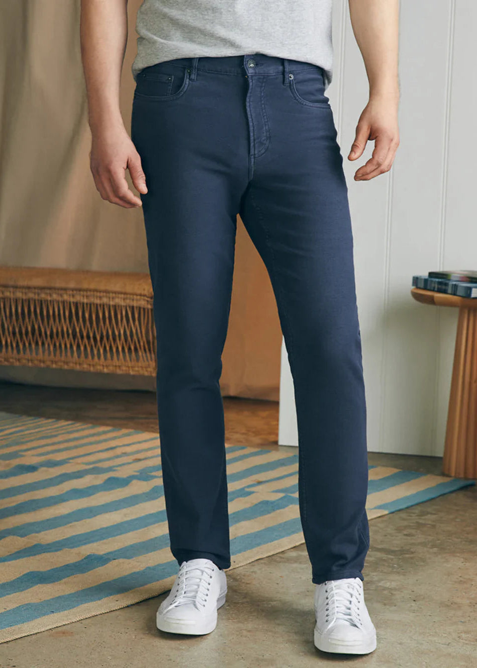 Faherty Stretch Terry 5 Pocket (32") - Navy – Ellsworth & Ivey